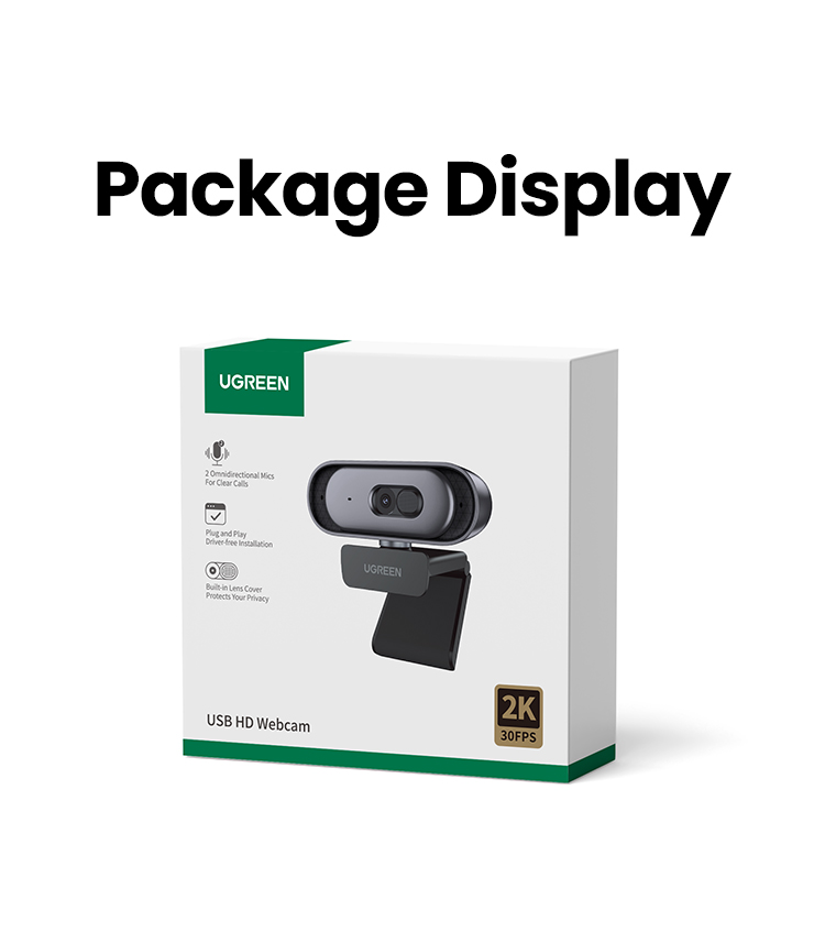 UGREEN Computer USB External Camera 1080P 30FPS 200W Pixels, Fixed ...