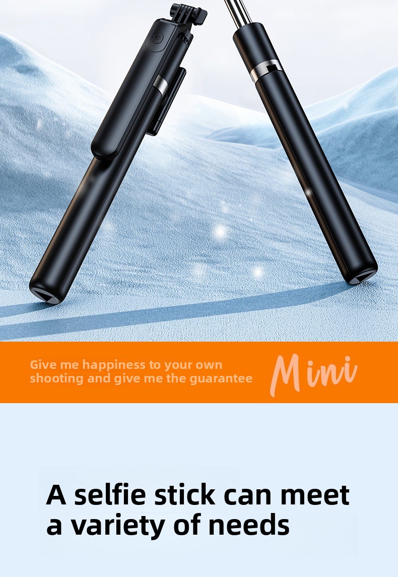 360° Rotating Selfie Stick with Fill Light - Stabilized Handheld Tripod ...
