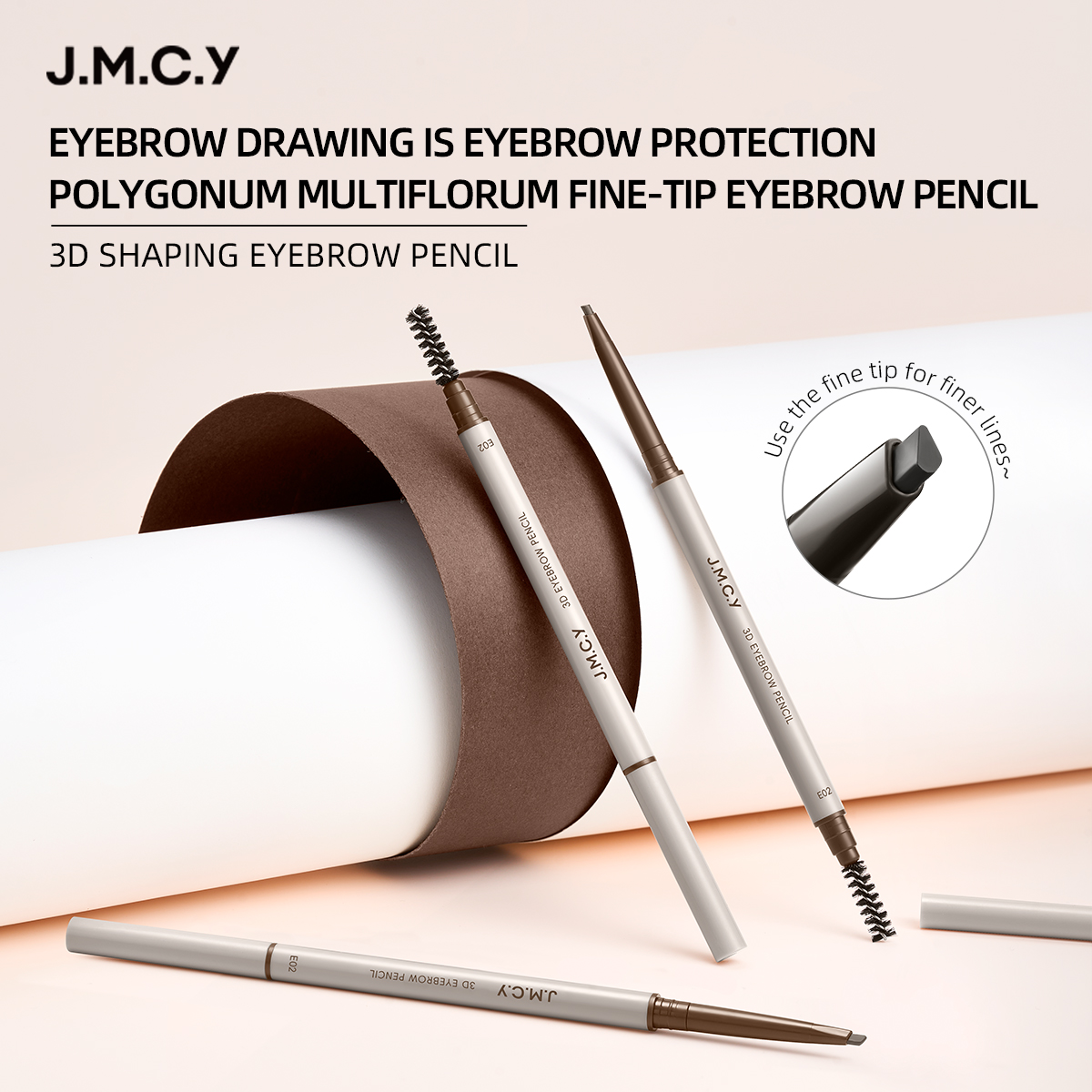 JMCY Ultra-Fine Tip Waterproof Smudge-Proof Eyebrow Pencil Long-Lasting ...