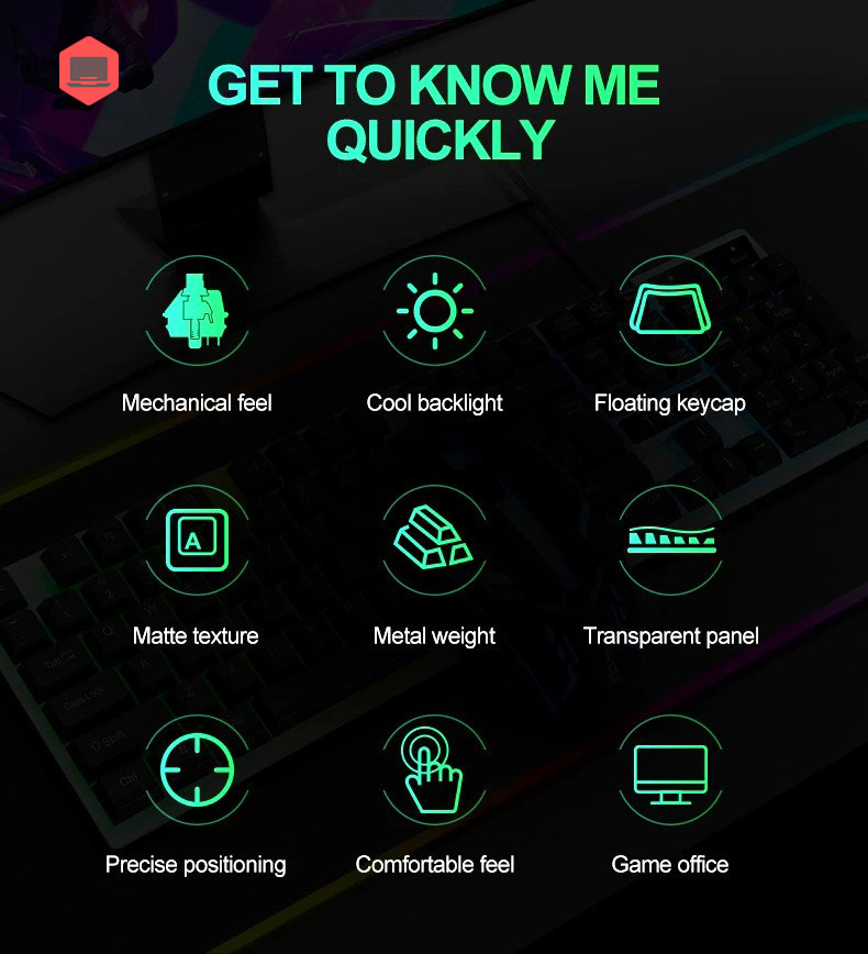 Nexion 3 In 1 Gaming Keyboard Mouse Set Backlight Rainbow Button Keyboard And Mouse Mousepad ...