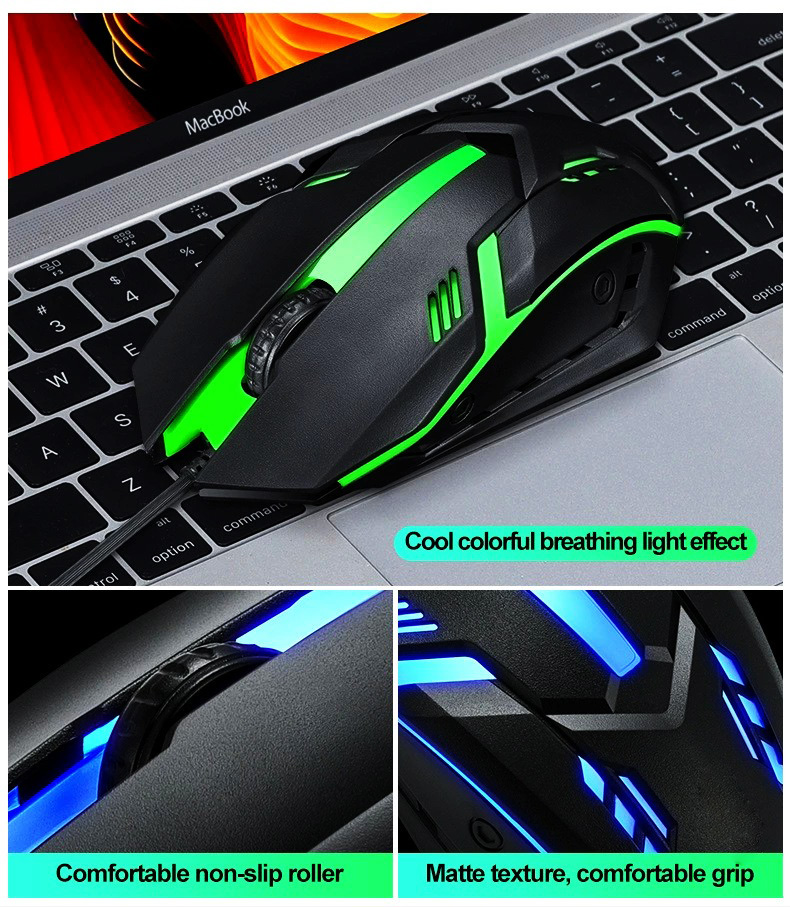 Nexion 3 In 1 Gaming Keyboard Mouse Set Backlight Rainbow Button ...