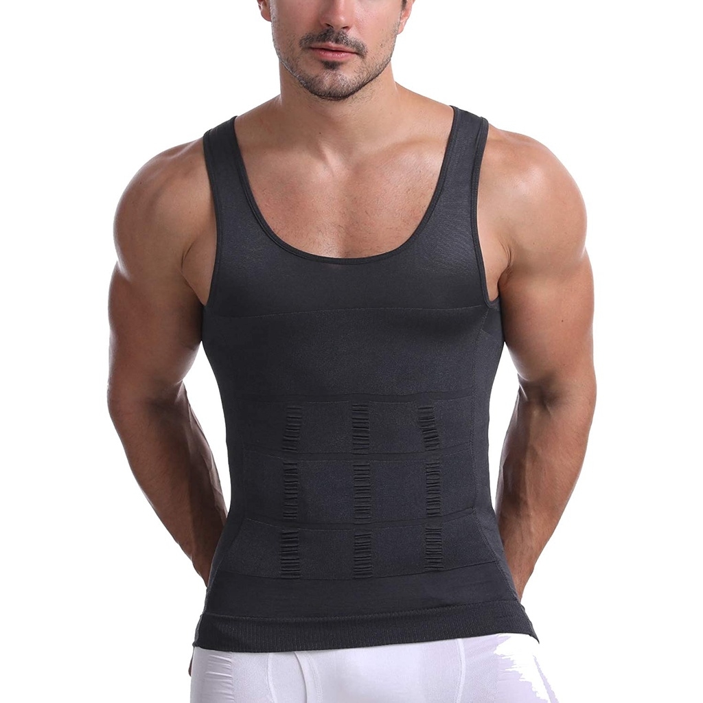 Men‘s Slimming Vest Body Shaper Compression Singlet Elastic Shapewear ...