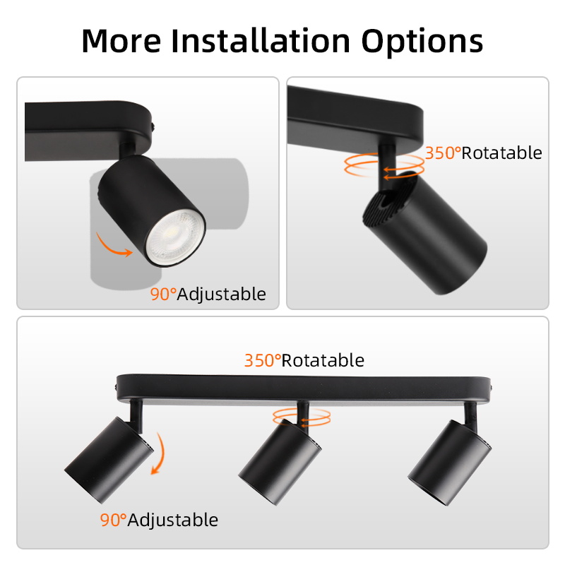 Led Track Light Ceiling Light Tricolor Spotlight Track Rail Lamp ...