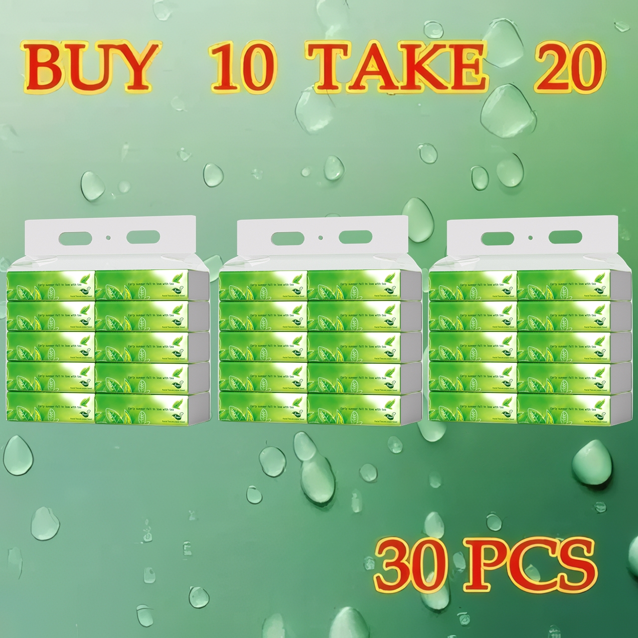 50 PCS Tissue Facial Tissue 4-Ply toilet paper tissue Tree care Organic ...