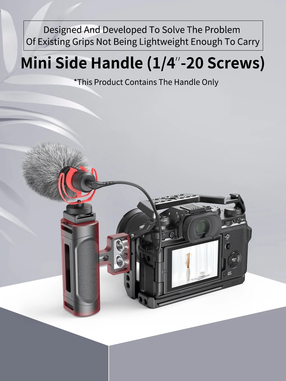 SmallRig Mini Camera Side Handle Handgrip with Two 1/4”-20 Screws Mount ...