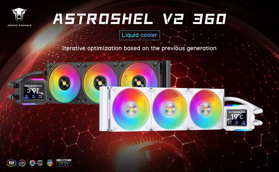 Jungle Leopard Astroshel V2 ARGB CPU Aio Cooler 360mm 240mm Liquid ...