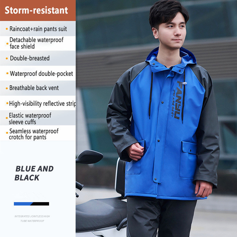 【Ready Stock】Waterproof Raincoat Rainpants Split Set Thickened Suits ...