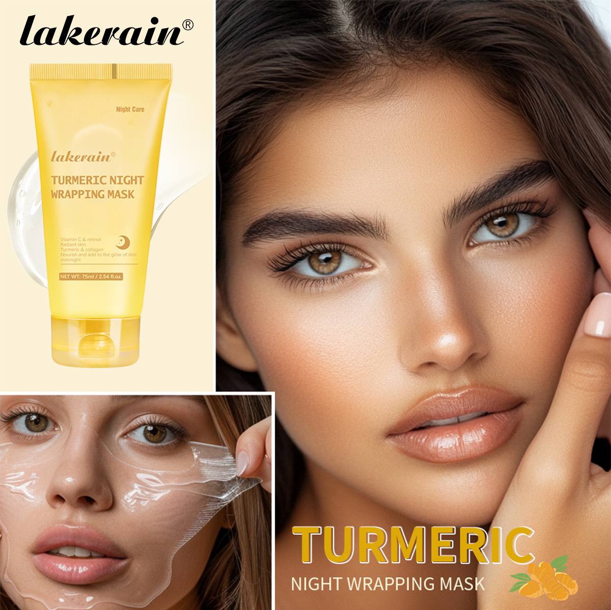 Kojic Acid Turmeric Overnight Wrapping Peel Off Mask，Film-Forming Firms ...