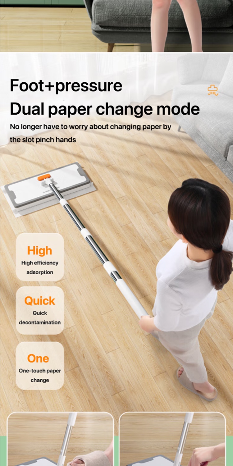 Joybos Disposable electrostatic dust removal Paper mop Flat Mop Paper ...