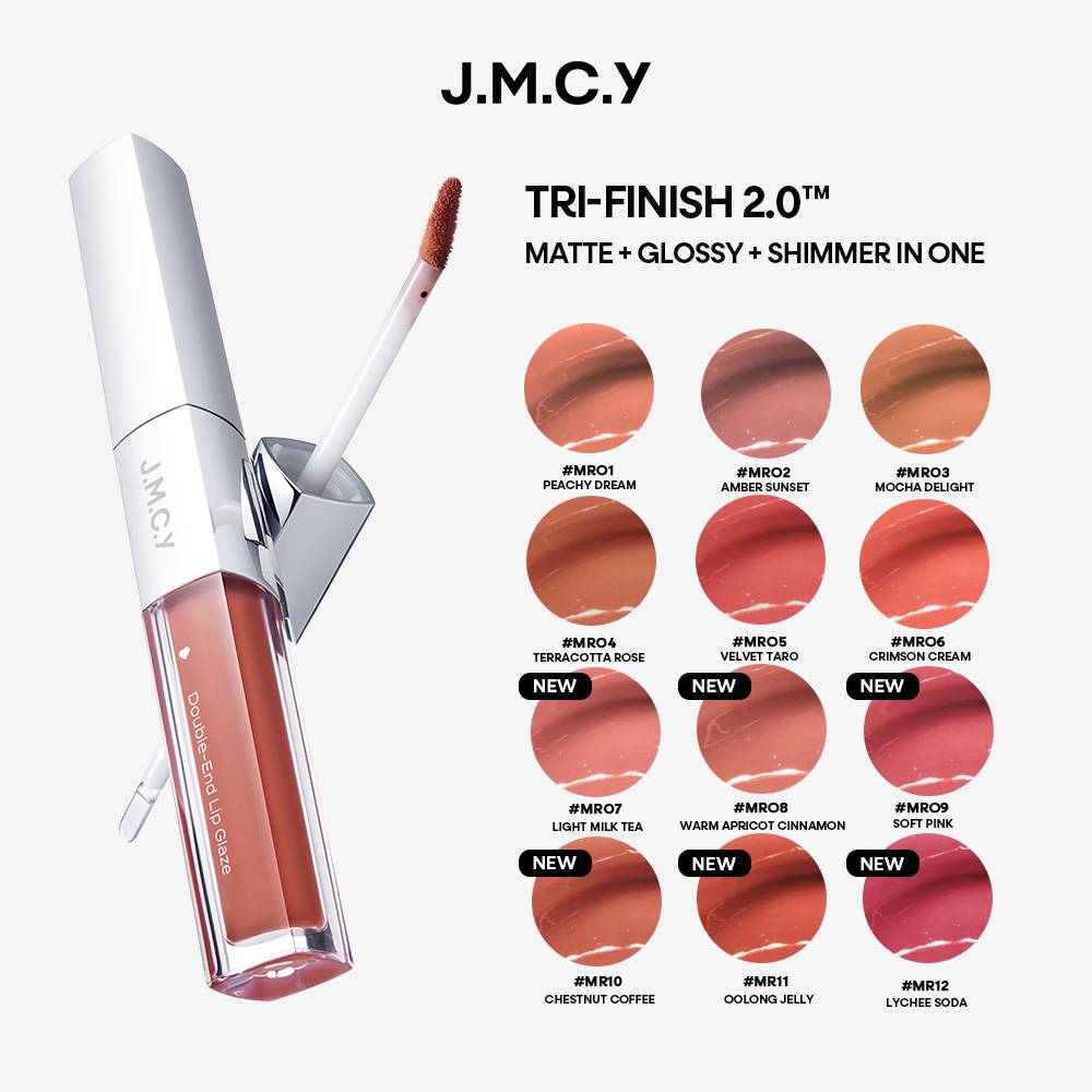 【12 COLORS】JMCY 3 in 1 Lipstick Double Effect Matte Gloss 48H Transfer ...