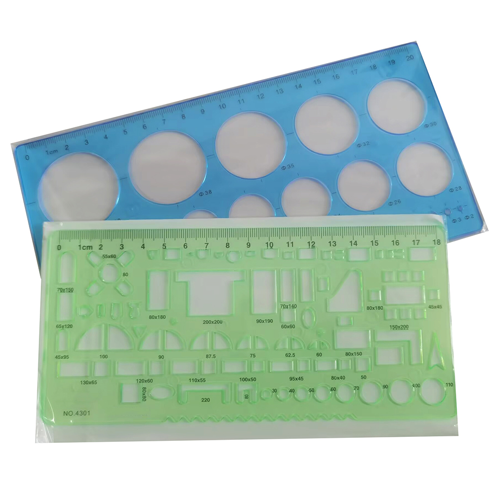 2Pcs Mix Graphic Template Ruler Set Furniture template ruler ...