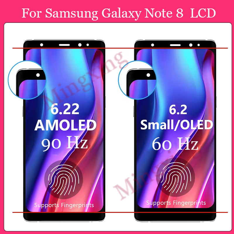 Original AMOLED For Samsung Galaxy Note 8 LCD Display Touch Screen With Frame Replacement ...