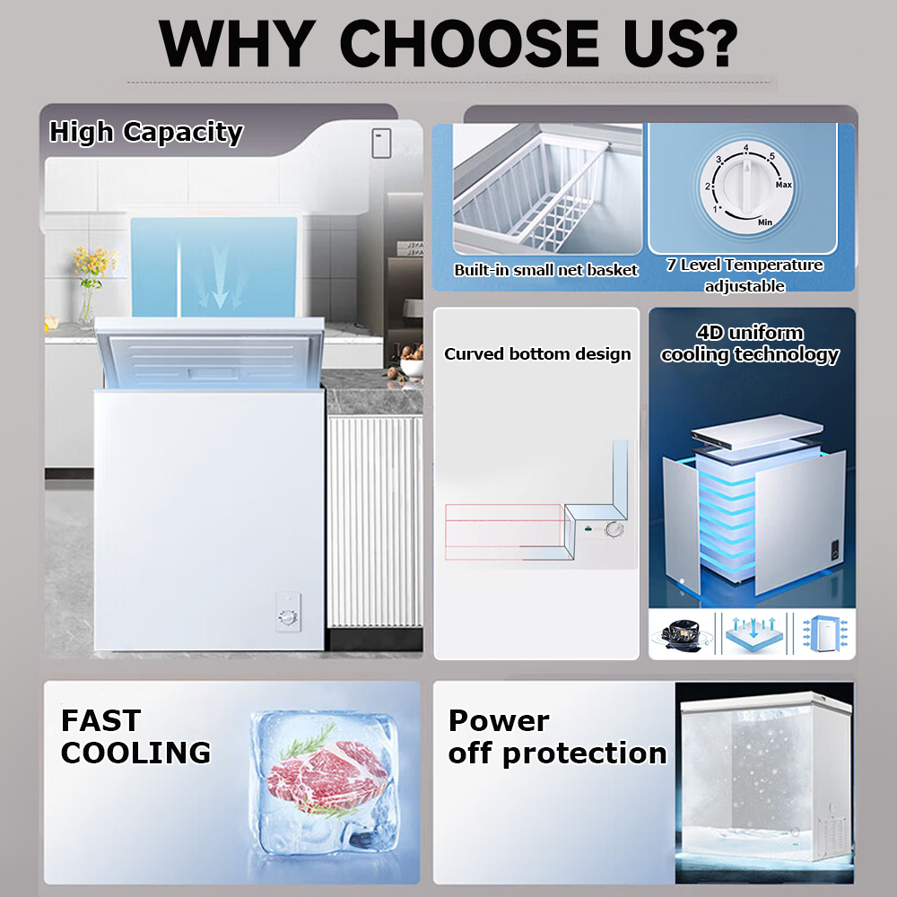 HOMEFUN Refrigerator Inverter With Freezer 4.28cu.ft. For Room Frost ...