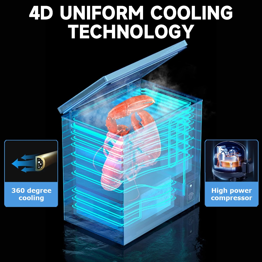 HOMEFUN Refrigerator Inverter With Freezer 4.28cu.ft. For Room Frost ...