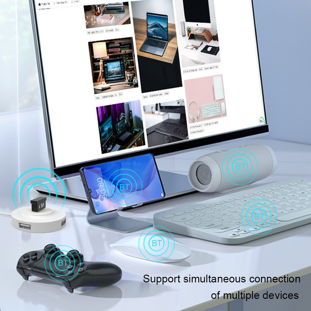 Bluetooth 5.1 5.0 Adapter Transmitter Receiver for Computer PC Laptop ...