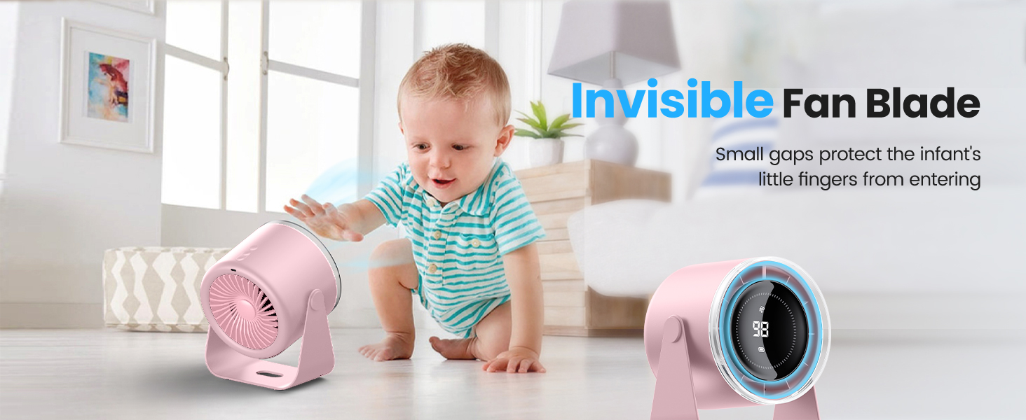 WSKEN rechargeable fan Turbo Fan Bladeless Fan Silent Fan Household ...
