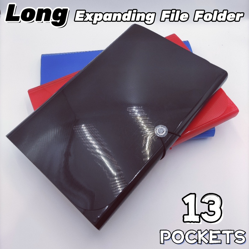 Long Expanding File Folder Document Storage Buckle Hanging Rope Organ ...