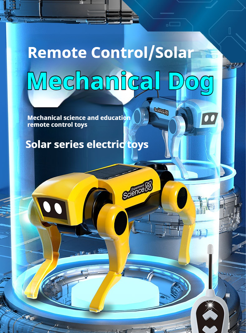 Self-Install DIY Intelligent Robot Dog Toys Solar Powered Assembly ...