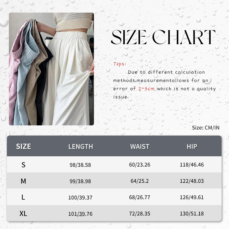 S-XL Straight-leg Trousers High Waist Garterized Casual Pants | Shopee ...