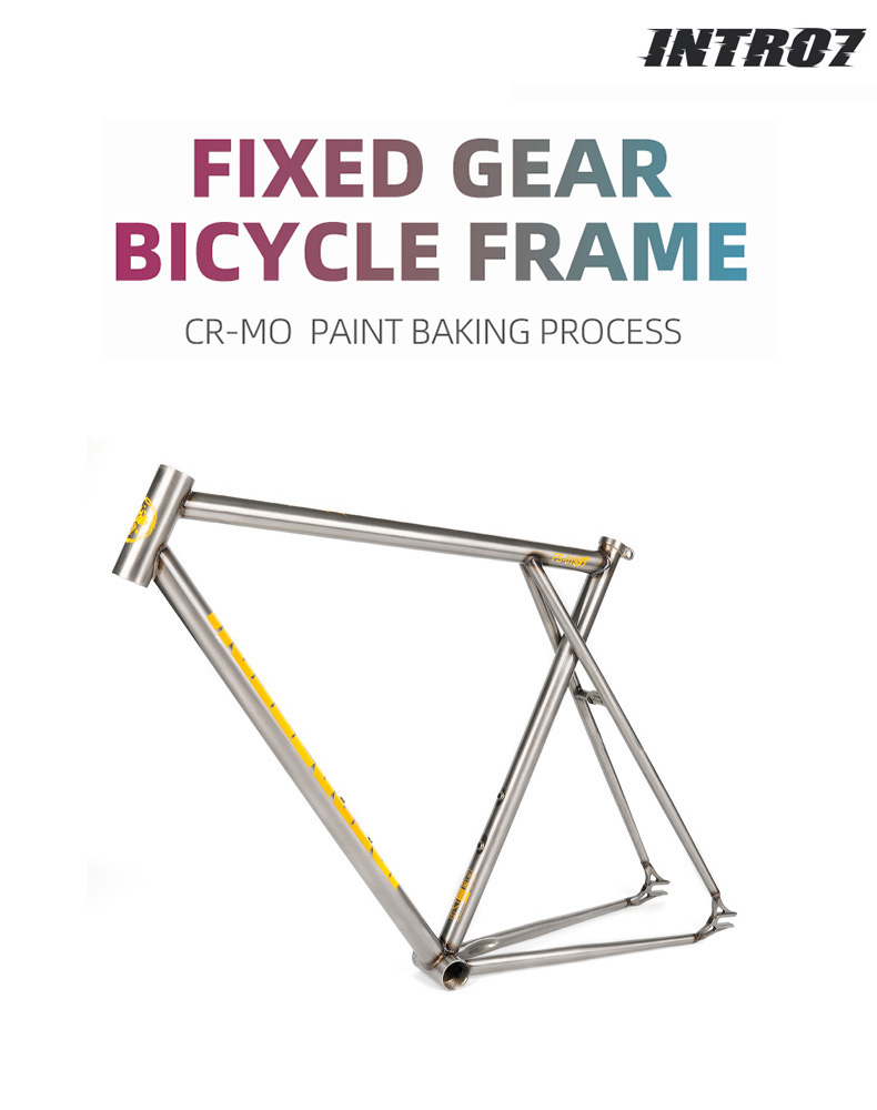 INTRO7 Fixed Gear Bike CR-MO Fixie Frame 52 55cm Track Cycling ...