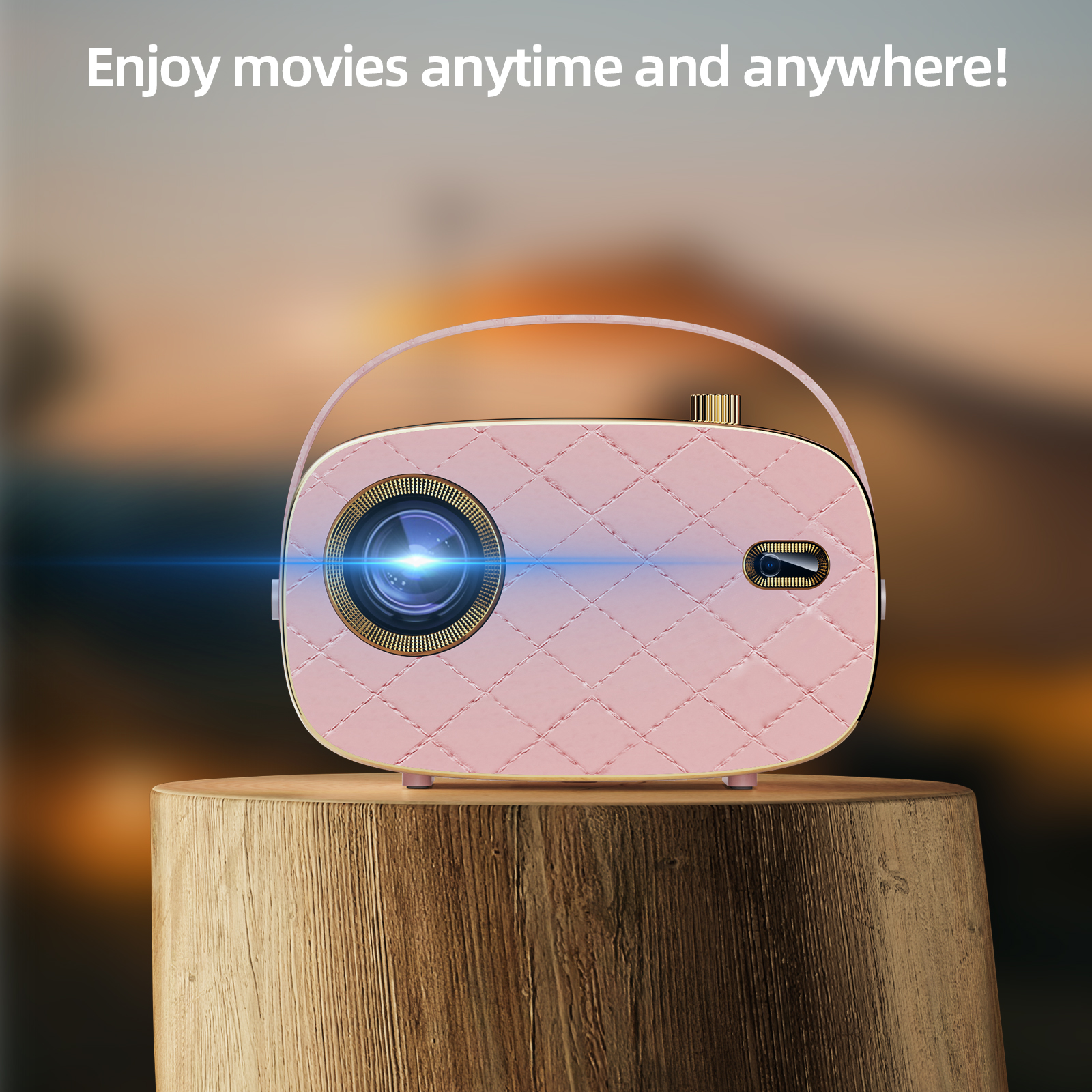 GOOJODOQ Projector for Phone With Bluetooth Mini Portable 4K 720P ...