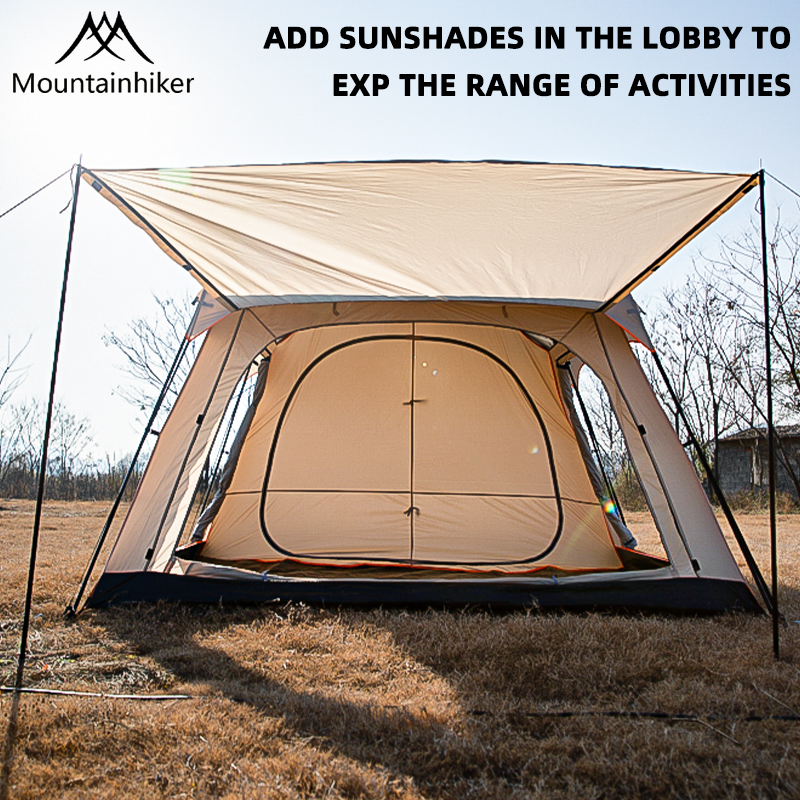 MOUNTAINHIKER Waterproof Family Tents with logo for Outdoor khemah unta ...