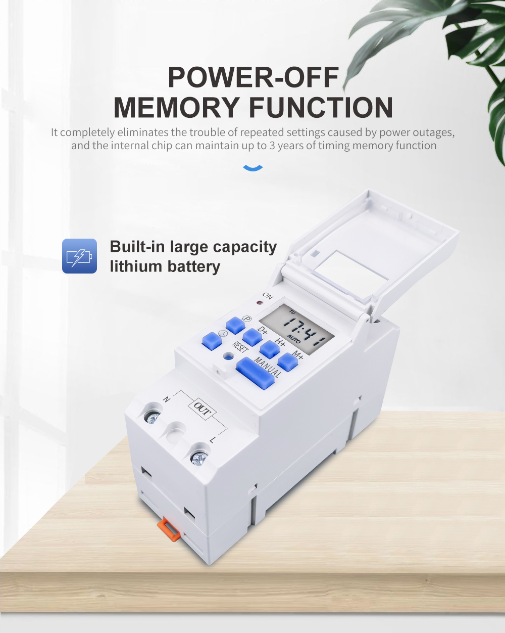 New type Din Rail 2 wire Weekly 7 Days Programmable Digital TIME SWITCH Relay Timer Control AC ...