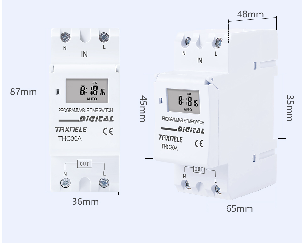 New type Din Rail 2 wire Weekly 7 Days Programmable Digital TIME SWITCH ...