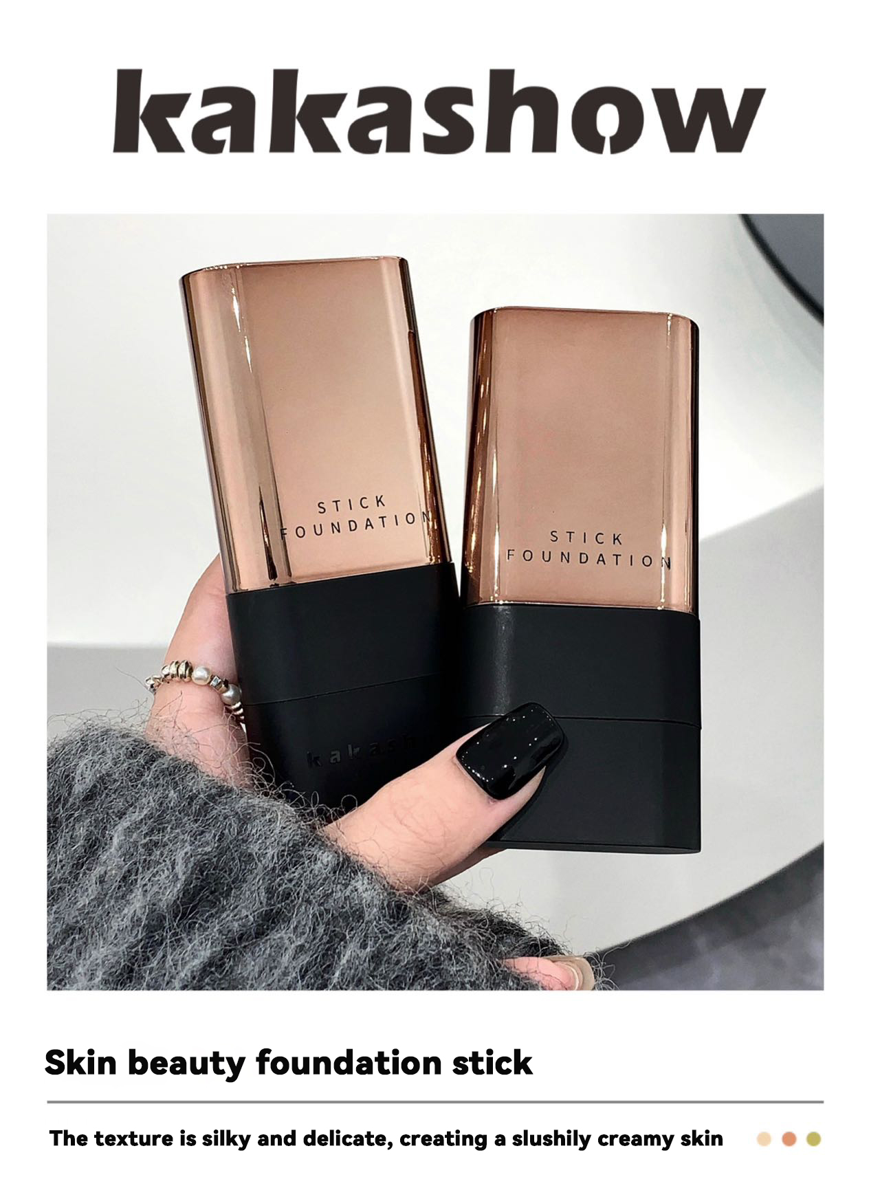 Kakashow Flawless water-light skin double-head foundation stick ...