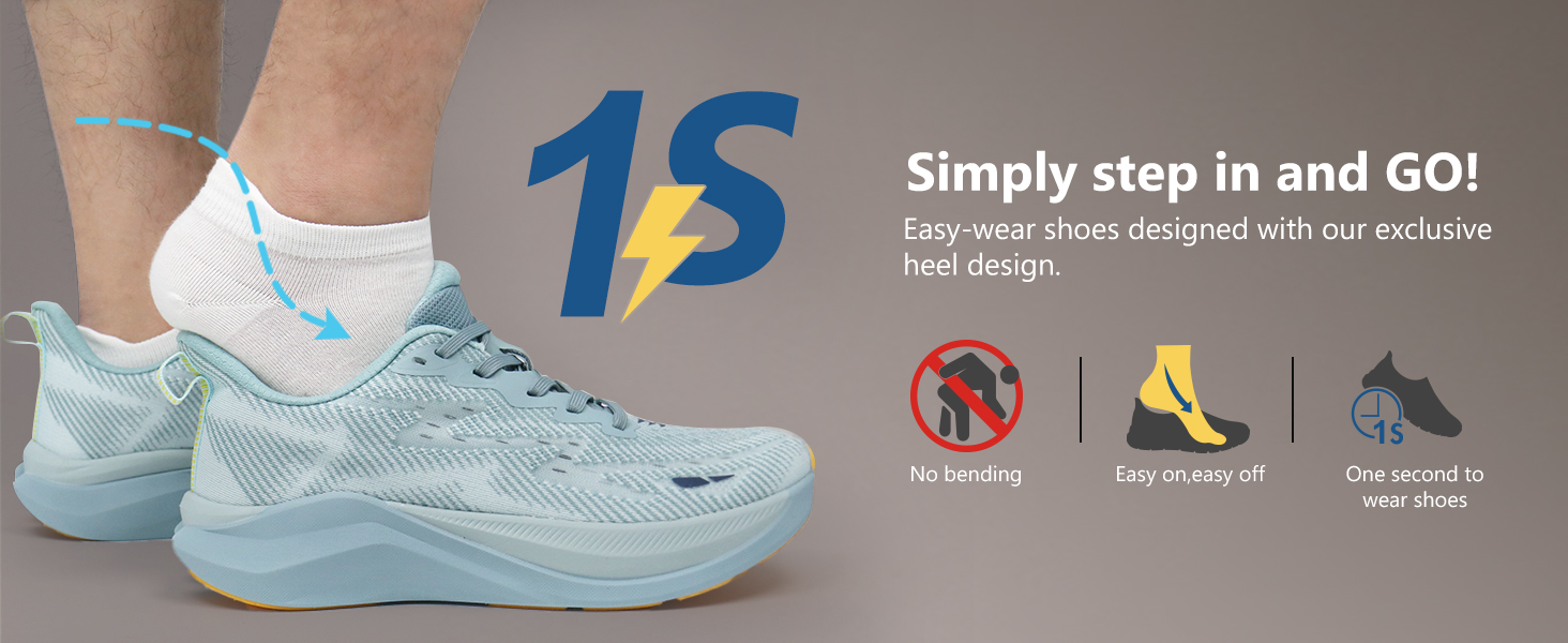 Hawkwell Men's Cloud Zero Active Cushion Breathable Walking Running Gym ...