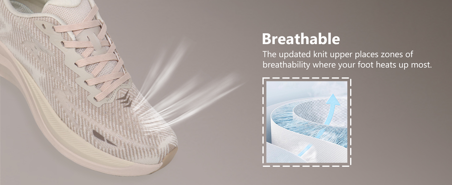 Hawkwell Men's Cloud Zero Active Cushion Breathable Walking Running Gym ...