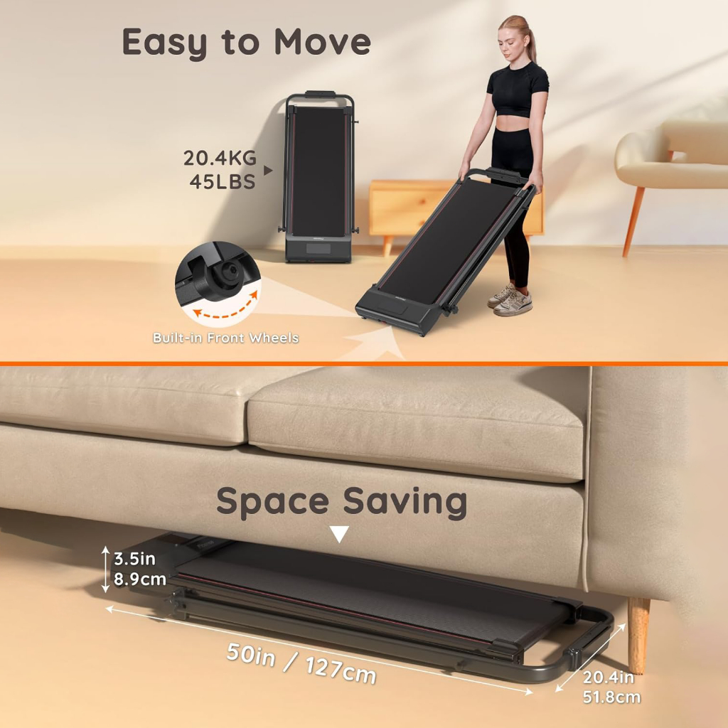 Treadmill Foldable Electric Portable Walking Pad for Home Use ...