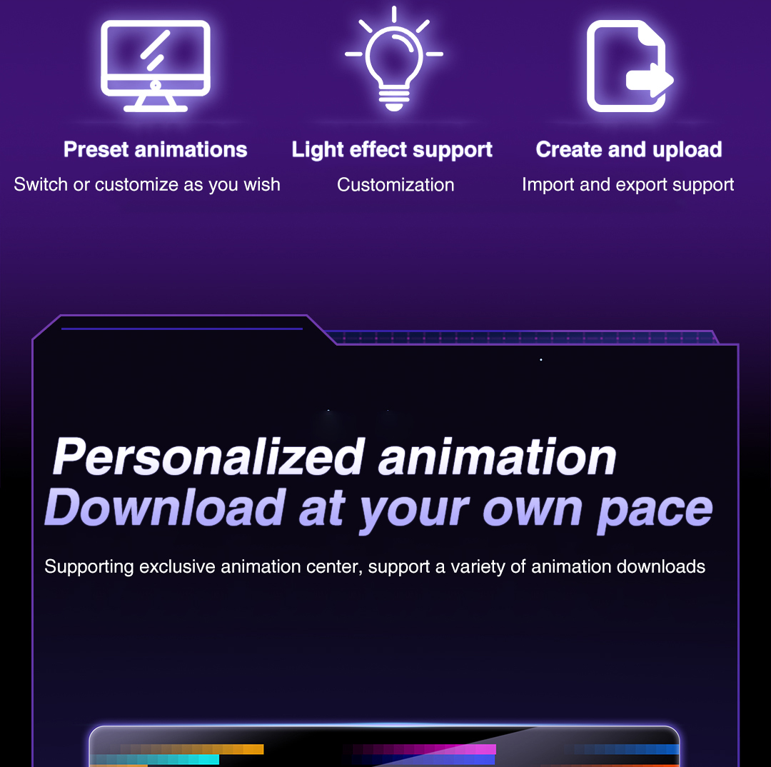 AULA LEOBOG AMG65 Tri-Mode Mechanical Keyboard 67 Keys Dual Screen ...