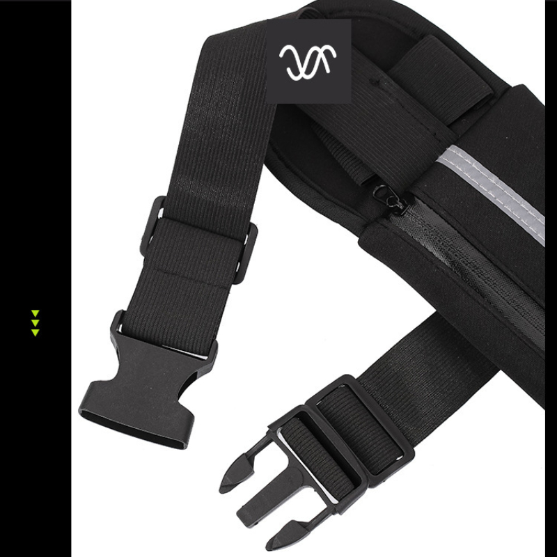Unisex Waterproof Running Belt Adjustable Fitness Waist Pack Black ...