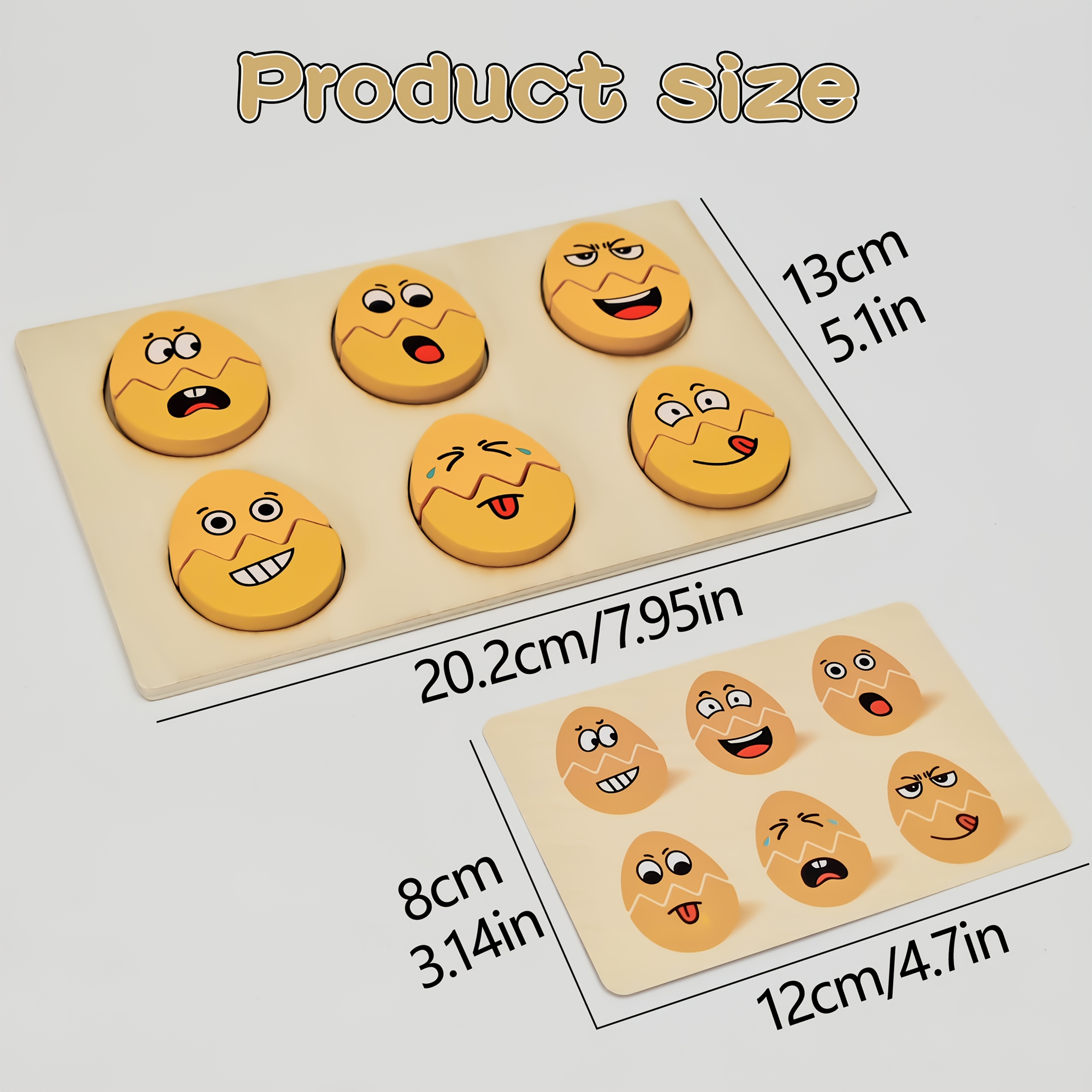 Wooden Emotion Eggs Set Montessori Feelings Puzzle Toys with Face ...