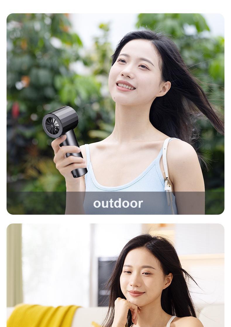 Turbo Mini Fan 6000mAh Portable USB Rechargeable Silent Variable Speed ...