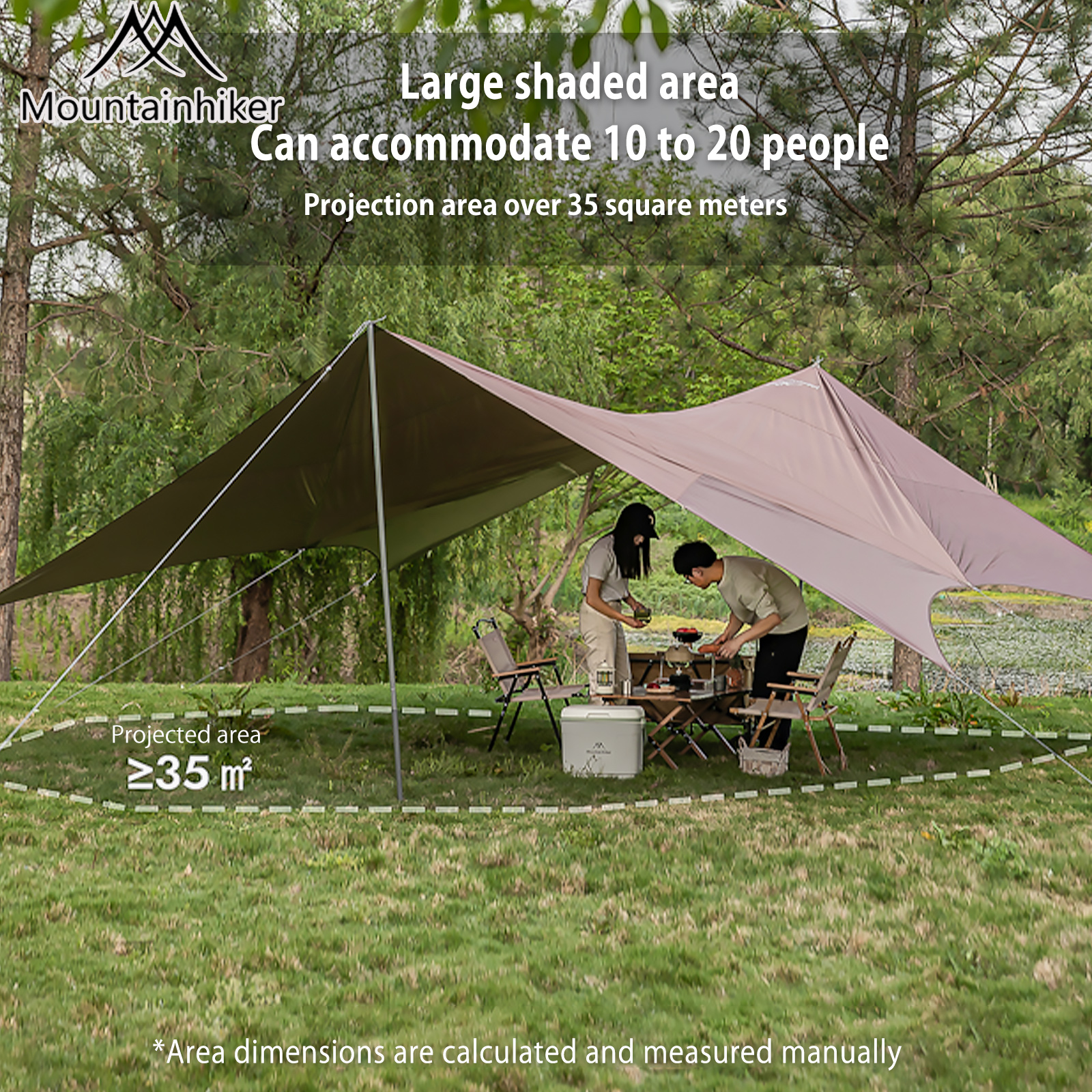 MOUNTAINHIKER outdoor camping silver-plated awning/octagonal butterfly ...