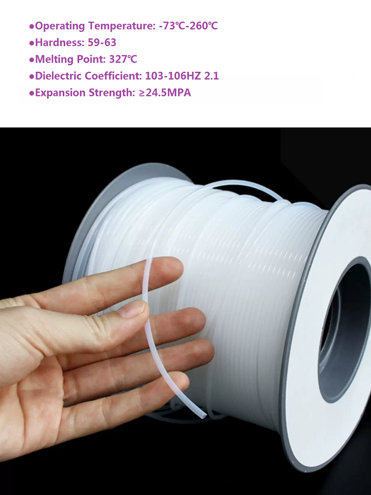 Teflon Tube 150V PTFE Capillary L-type Semi Transparent High-Temperature Resistant PTFE Hose -20 ...