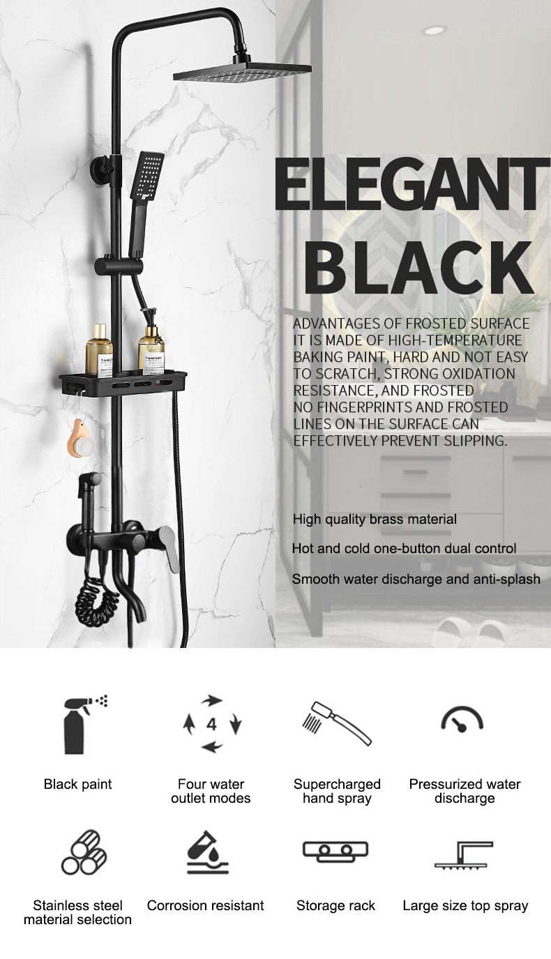 Shower set 304 stainless steel 4 in 1 high quality hot and cold shower ...