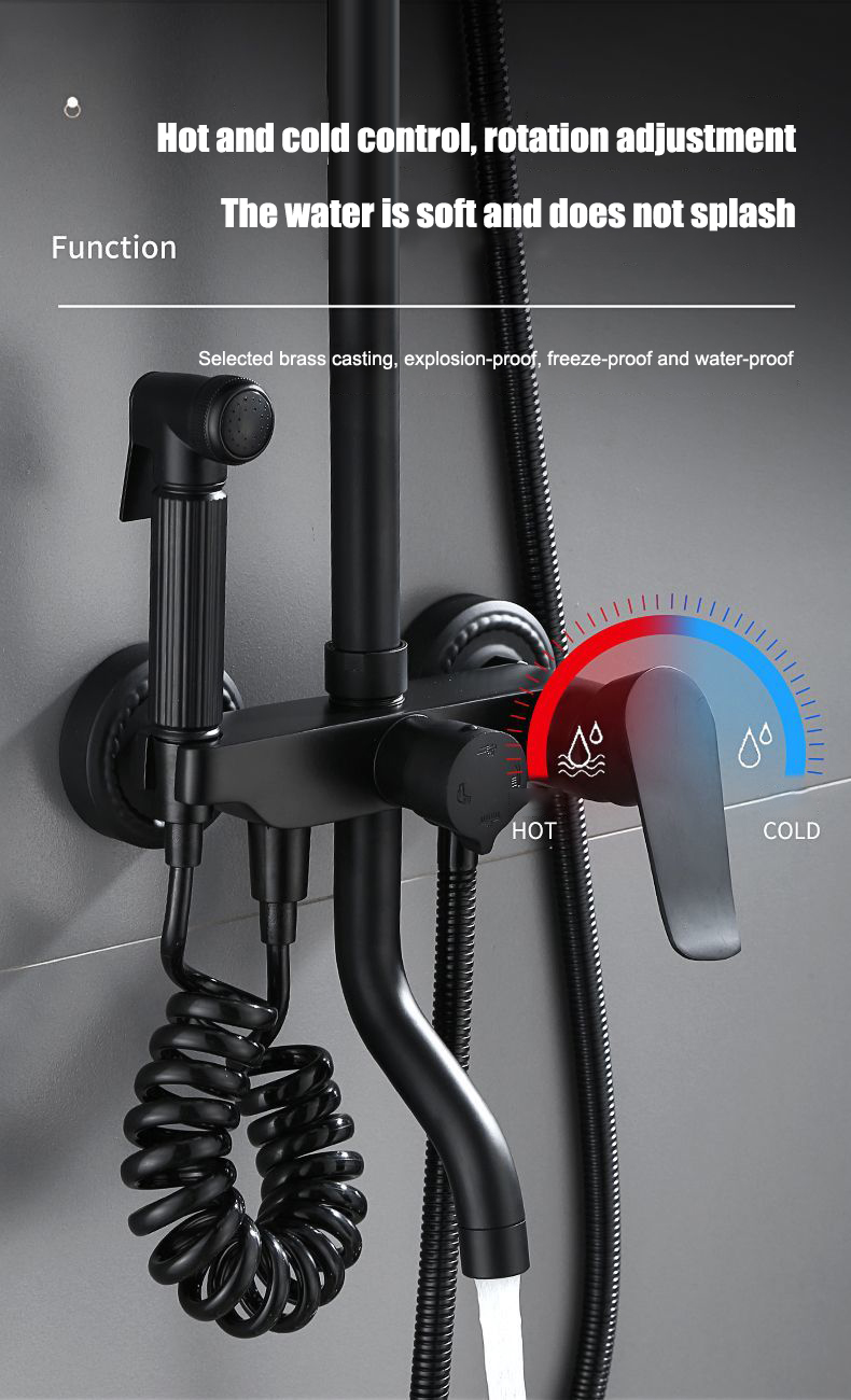 Shower set 304 stainless steel 4 in 1 high quality hot and cold shower ...