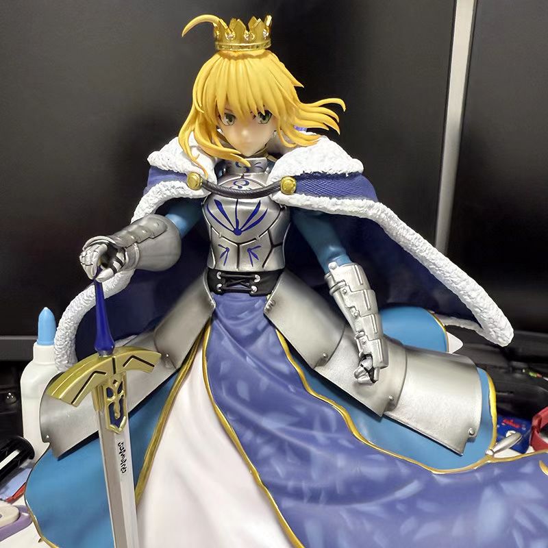 FATE FATE Night Prismatic Saber Figure Arturia Scene gk Statue Anime ...
