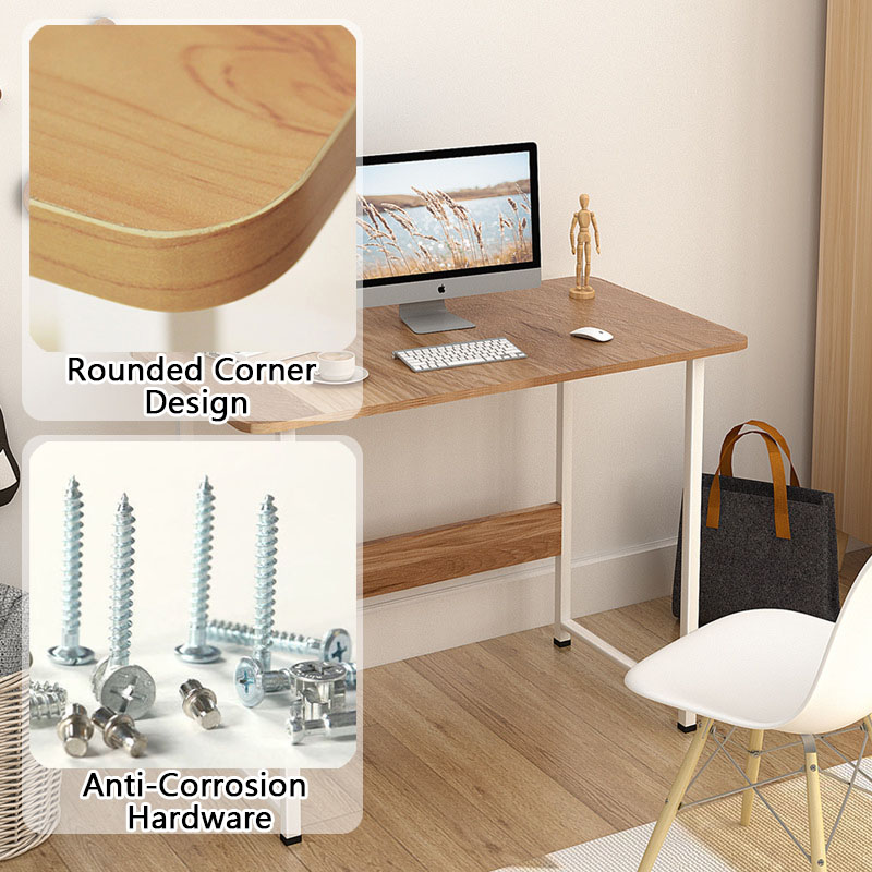Furniture Modern Minimalist Study Desk Solid Wood Home Office Table ...