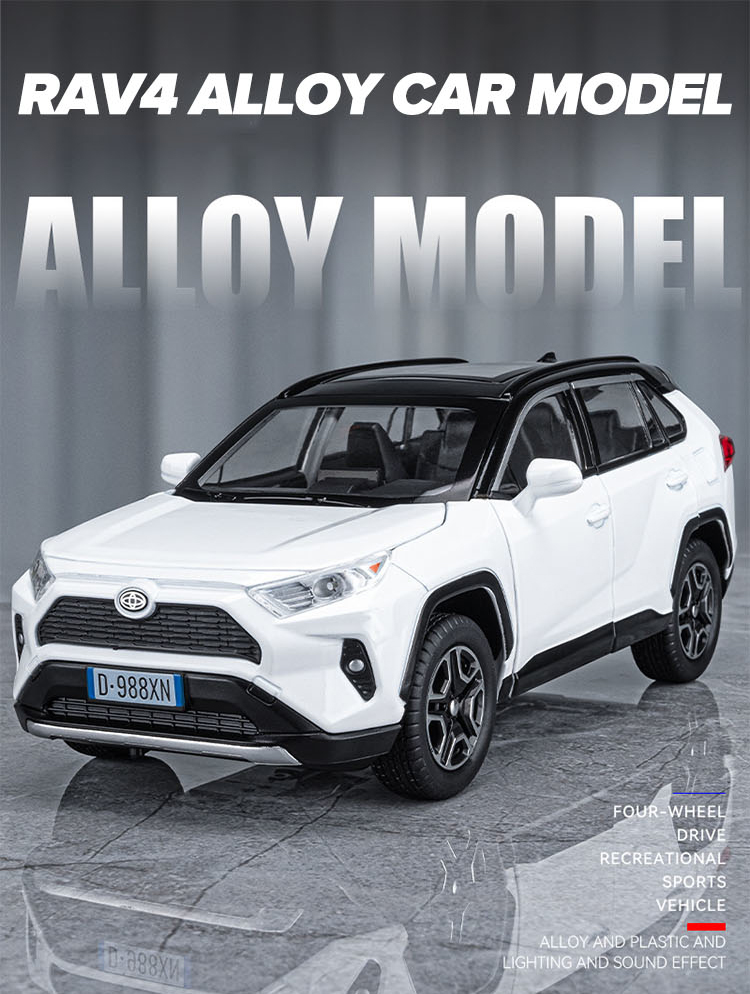 1:22 Toyota Rav4 Suv Metal Alloy Toys Car Model Diecast Toys Car Model ...