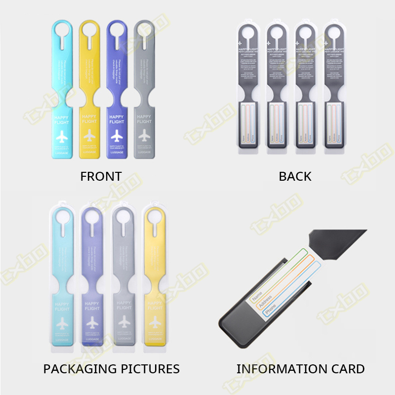 Luggage Tag Suitcase Tags Airplane 1pc Classic Luggage Tag Travel PVC ...