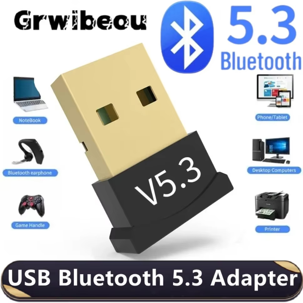 5.3 Bluetooth Adapter USB Receiver for Desktop Laptop Free Drive ...