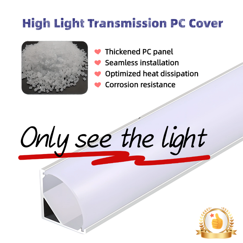 1m LED Aluminum track aluminum material Aluminum lamp cover Waterproof ...