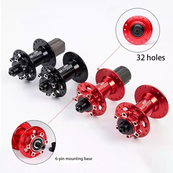 BLOOKE Hubs 32 Holes Bike Ball Bearing Aluminum Alloy Disc Brake Hub MTB Cassette Hubs 36 Holes ...