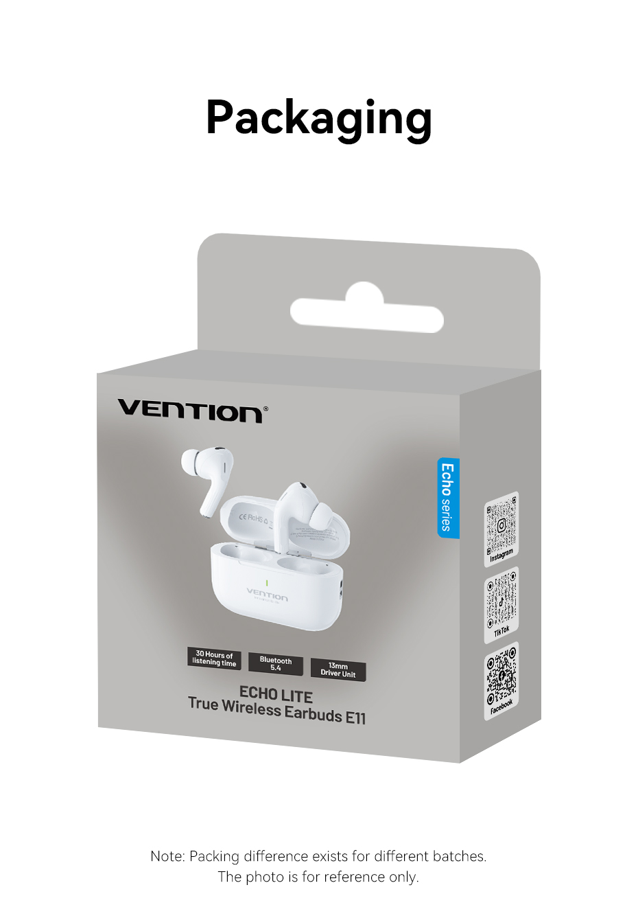 Vention E11 PRO Bluetooth 6.0 Earphones TWS IPX4 V5.3 Wireless ...