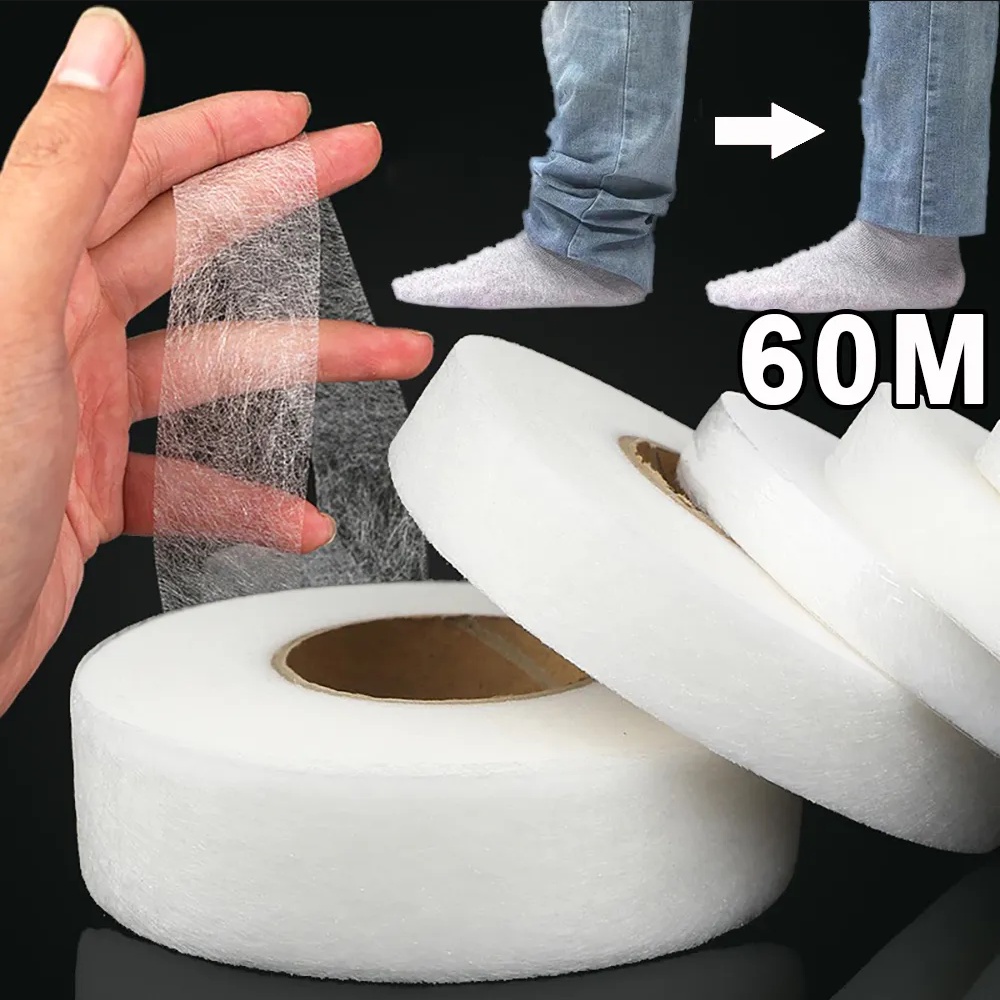 60M Double-Sided Hot Melt Adhesive Mesh Non-Woven Film Lining For ...