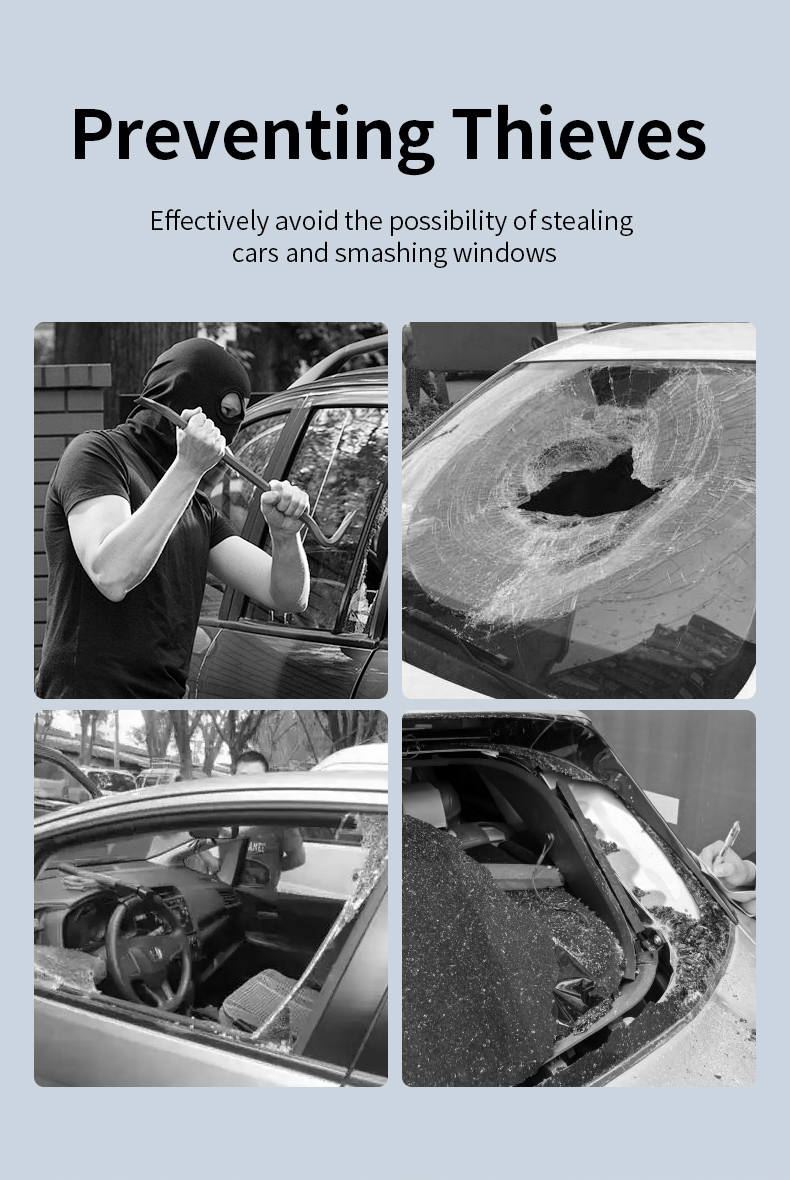 Automotive solar warning anti-theft light without wiring, decorative ...